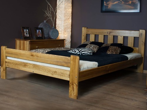 Posteľ z masivu 120x200 Greta dub s roštom | AMI Nábytok